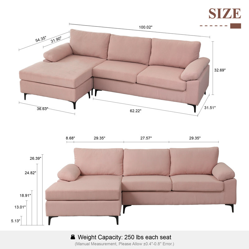 Wrought Studio Polyester Sectional | Wayfair