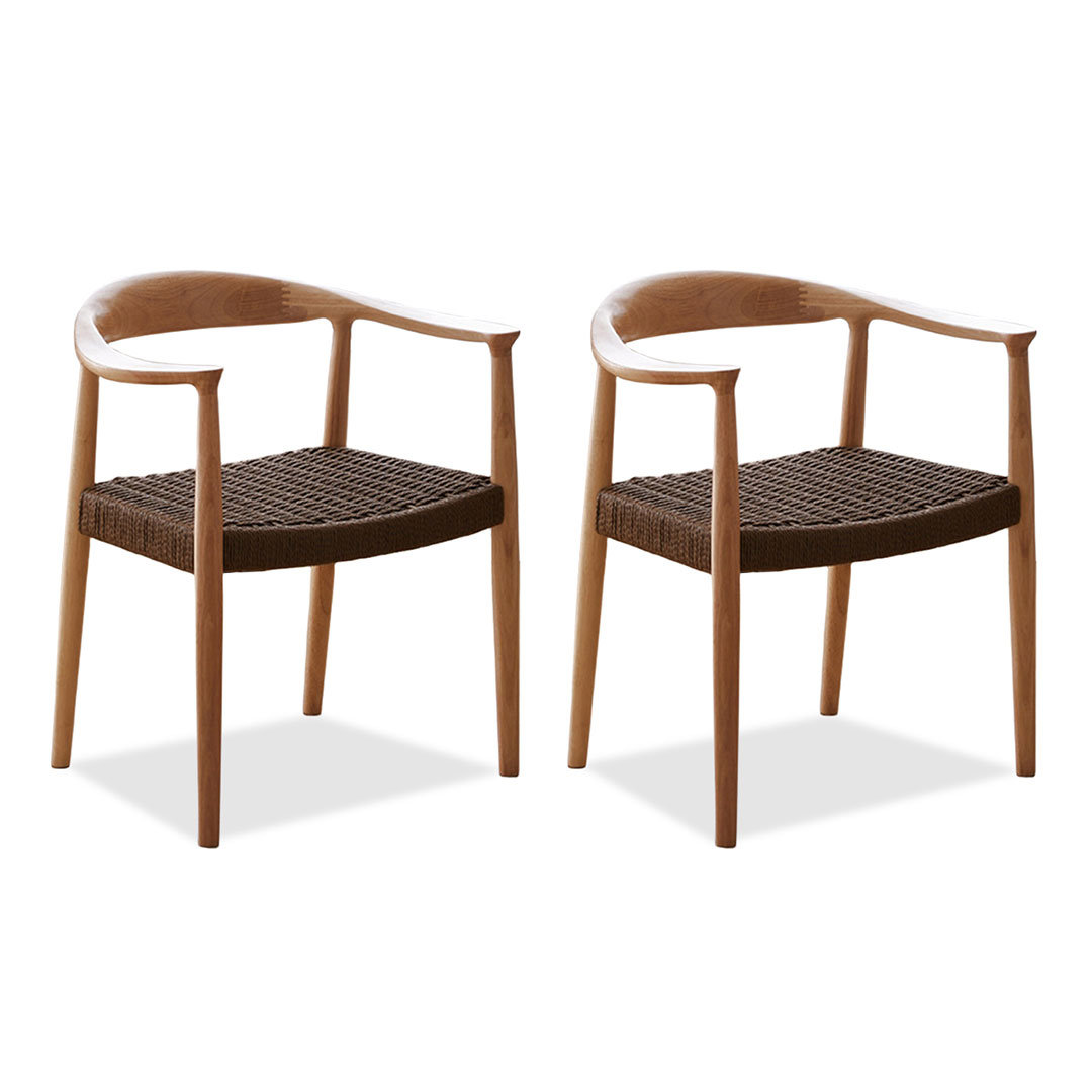 Corrigan Studio® 23.23" Solid back Arm Chair(Set of 2) | Wayfair