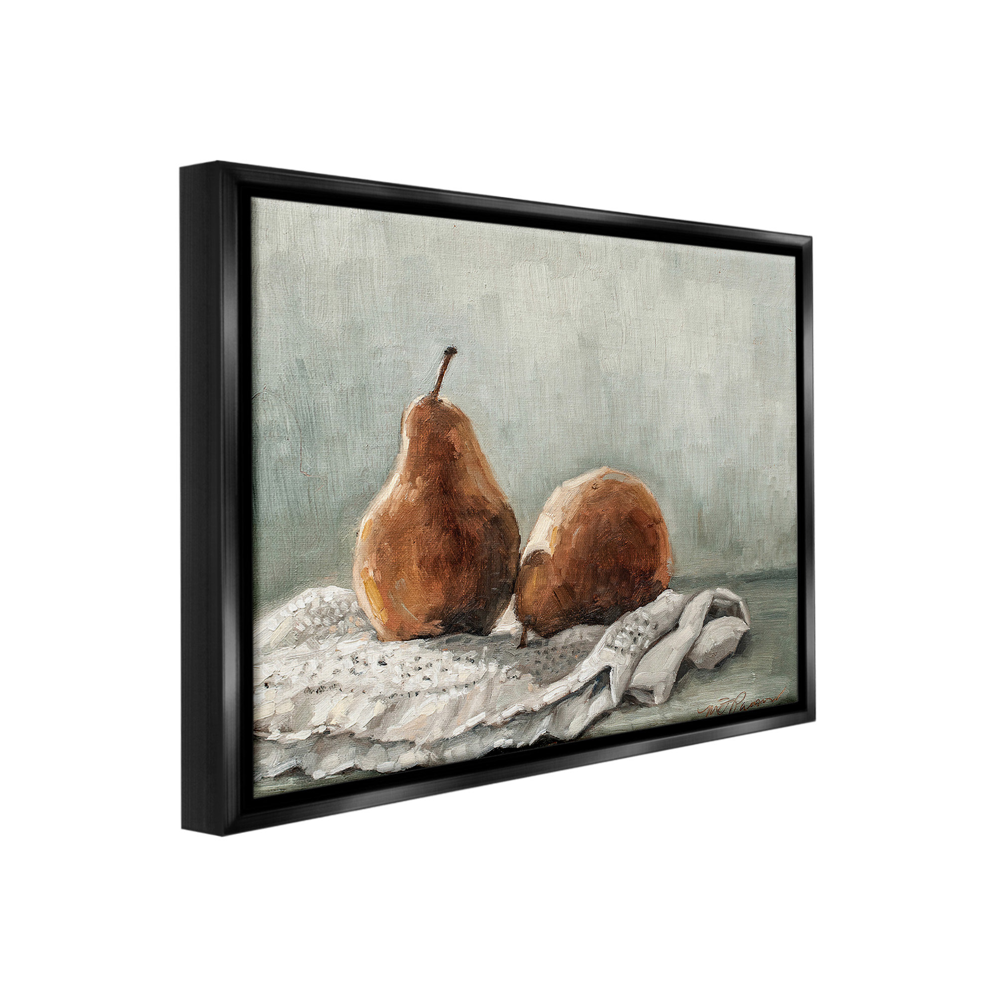 Red Barrel Studio® " Pears On Blanket Painting Floater Frame " by ...