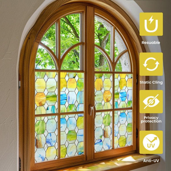 Latitude Run® 3d Stained Glass Window Film-eternal Prism | Wayfair