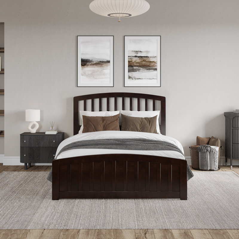 Lark Manor Audriel Solid Wood Low Profile Platform Bed with Matching ...