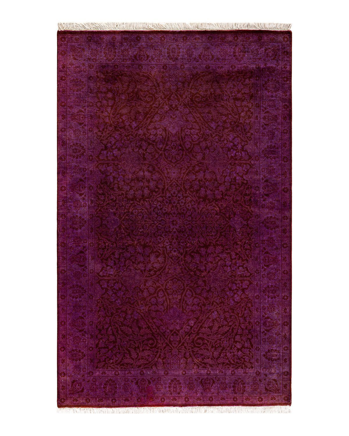 Isabelline Mazarine, One-of-a-Kind Hand-Knotted Area Rug - Purple | Wayfair