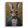 Happy Larry Rabbit with Glasses Painting No.2 | Wayfair.co.uk