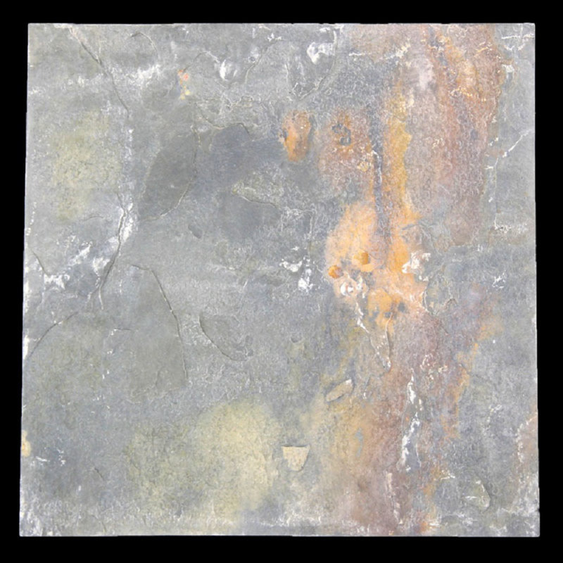 The Tile Square Natural Cleft Rusty 12" x 12" Slate Matel Look Wall ...