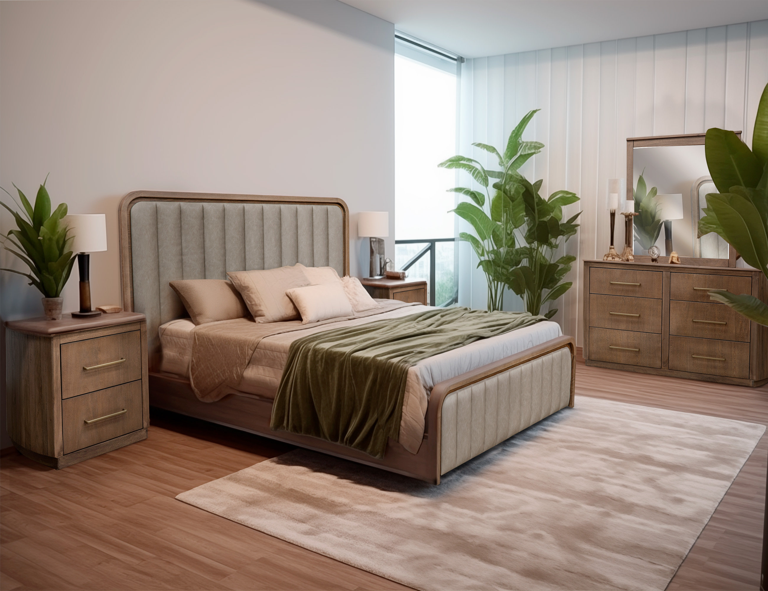 International Furniture Direct Mezquite Upholstered King Bed | Wayfair