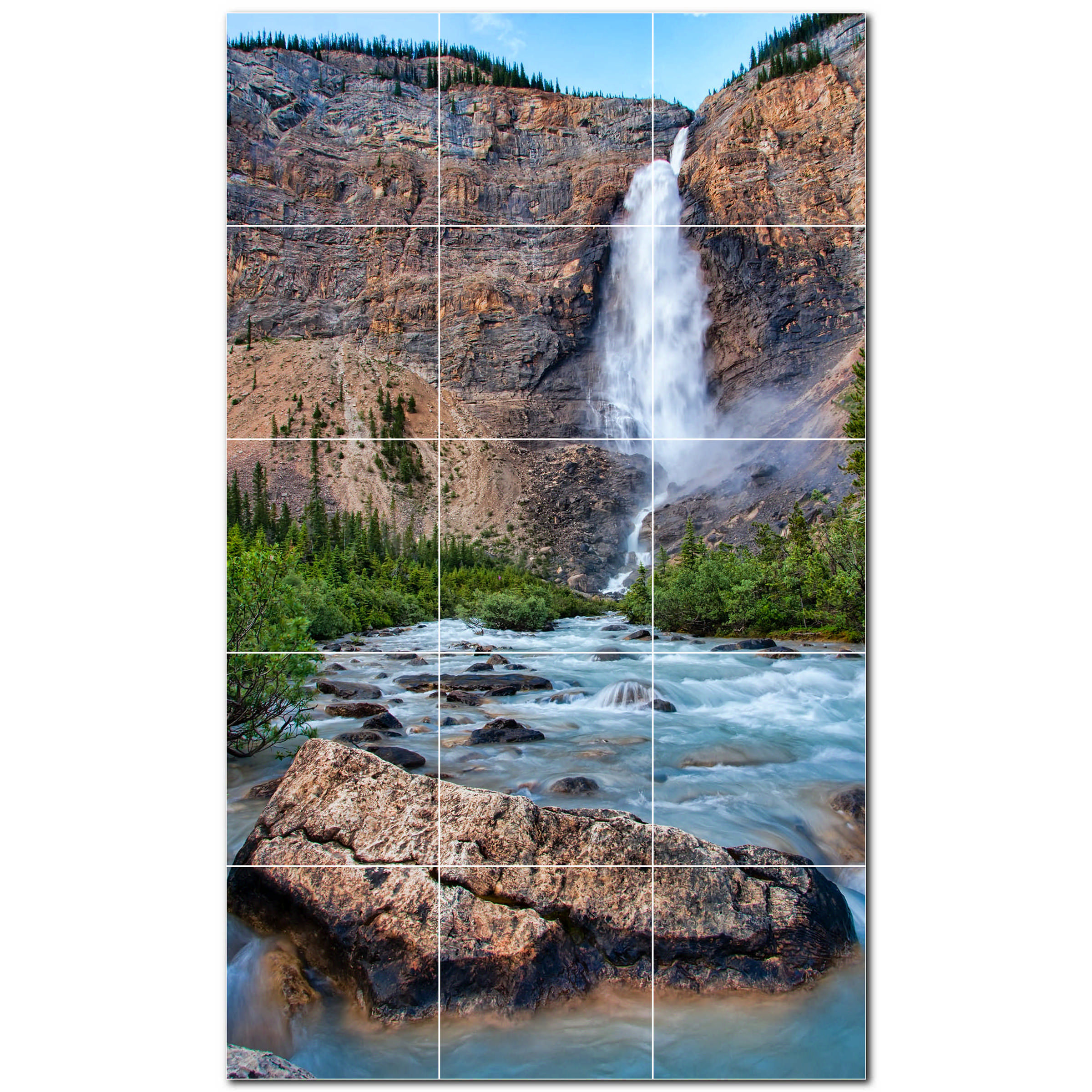 Picture-Tiles.com 18" x 30" Ceramic Waterfalls Photo Decorative Mural ...