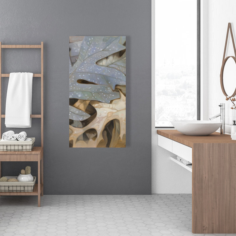 Latitude Run® Autumn Leaves - Rustic Floral Botanical Canvas for Home ...