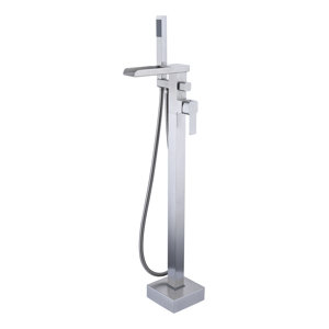 Averen Inc Kebo 2 Handle Floor Freestanding Tub Filler with Diverter ...