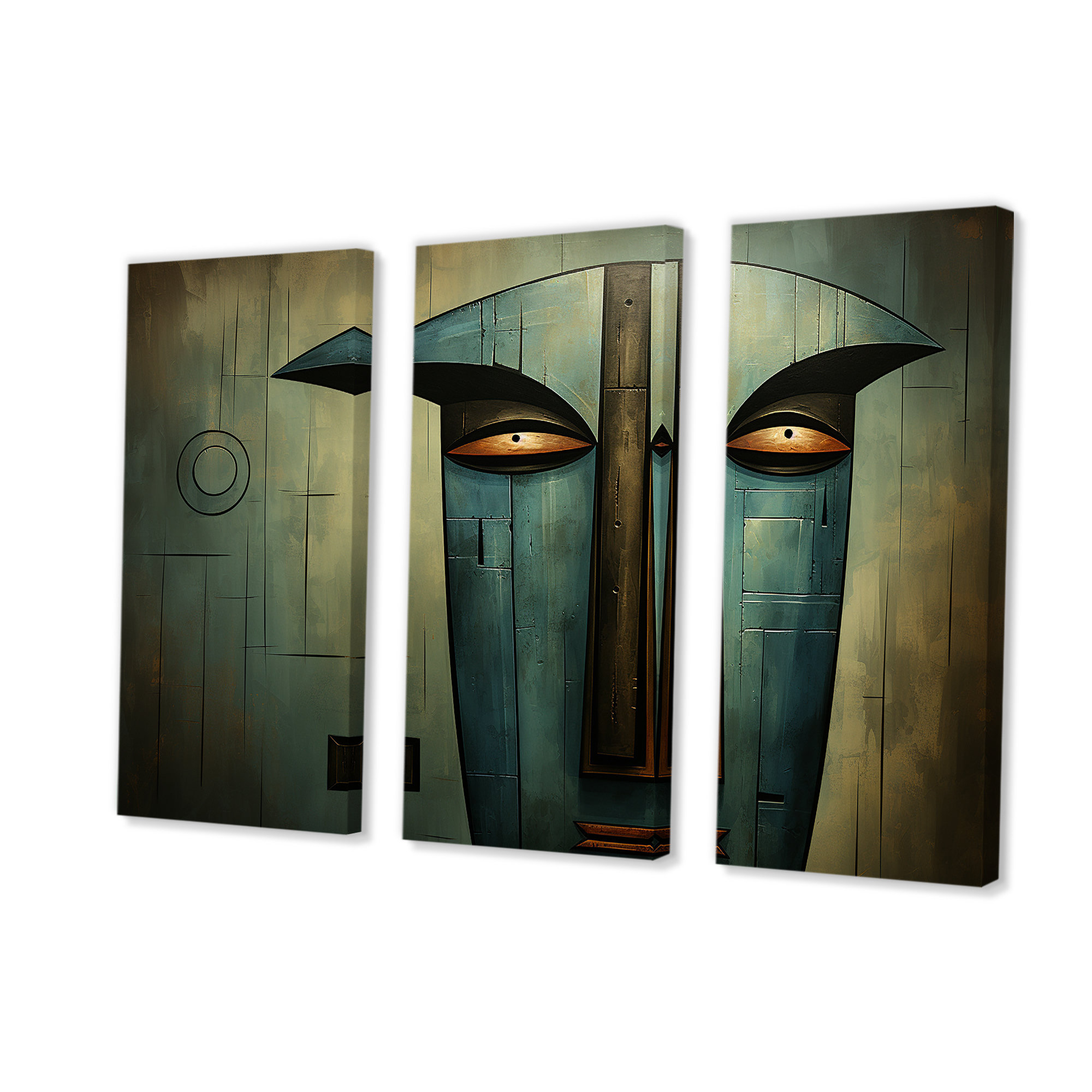 Dakota Fields Green And Blue Mystical African Mask Songye Power ...