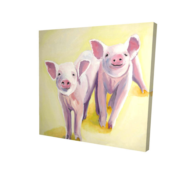 Begin Edition International Inc. " Two Smiling Pigs " Painting Print on ...
