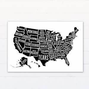 Wrought Studio™ 'Simple United States World Map' Framed Graphic Art ...