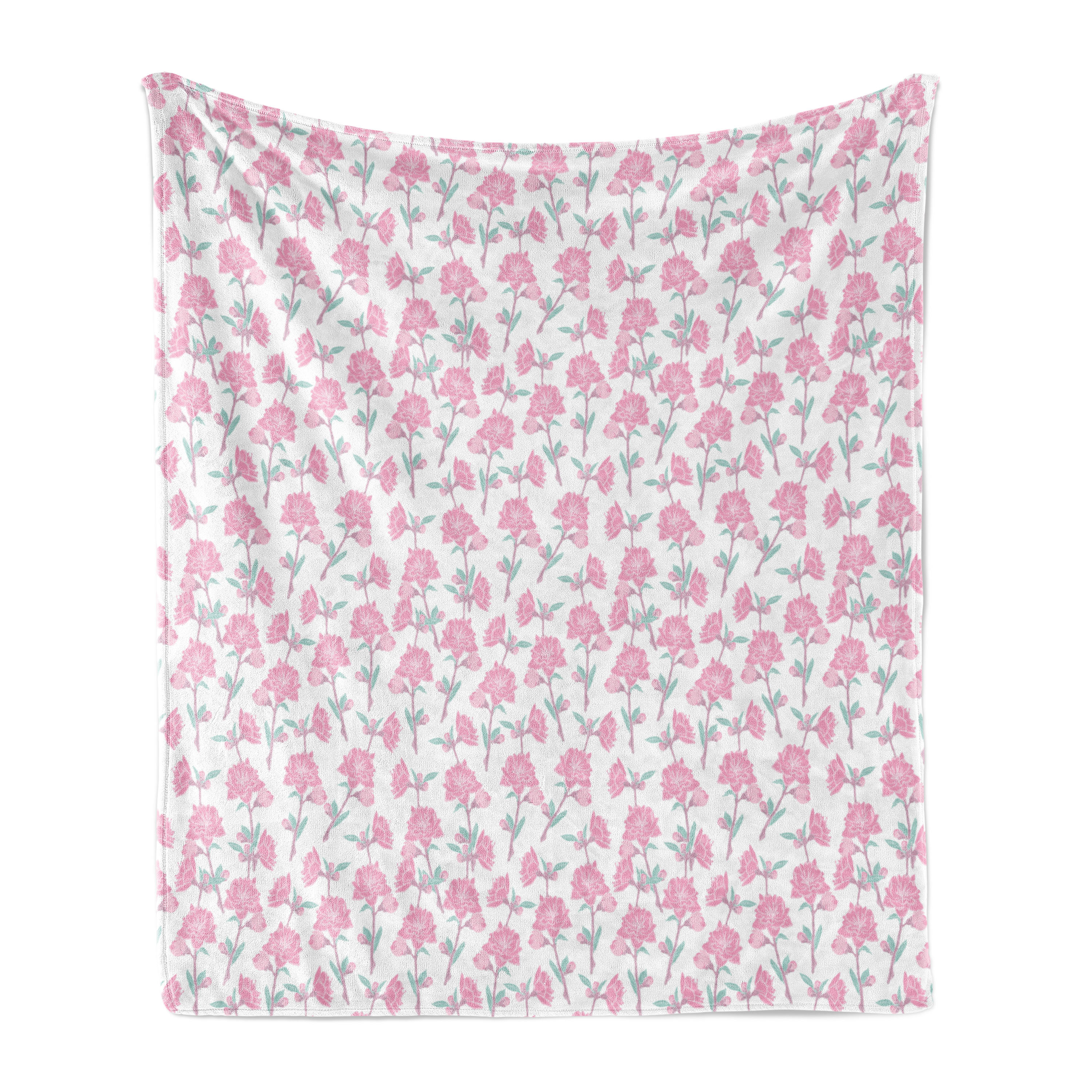 Ambesonne Rose Fleece Throw Blanket Tender Spring Flourish | Wayfair