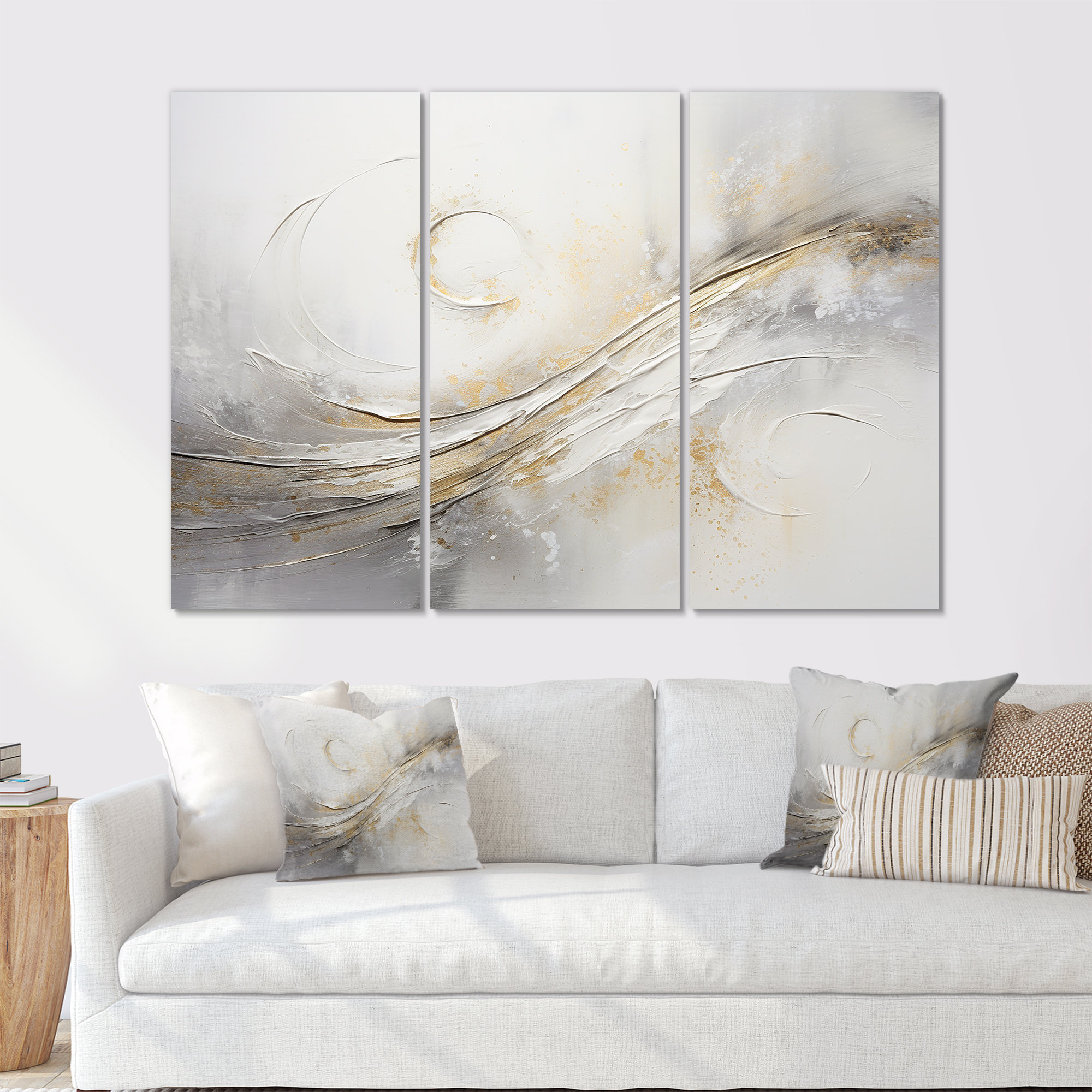 Ivy Bronx Abstract Music Note Silver Grace - Music Wall Art Living Room ...