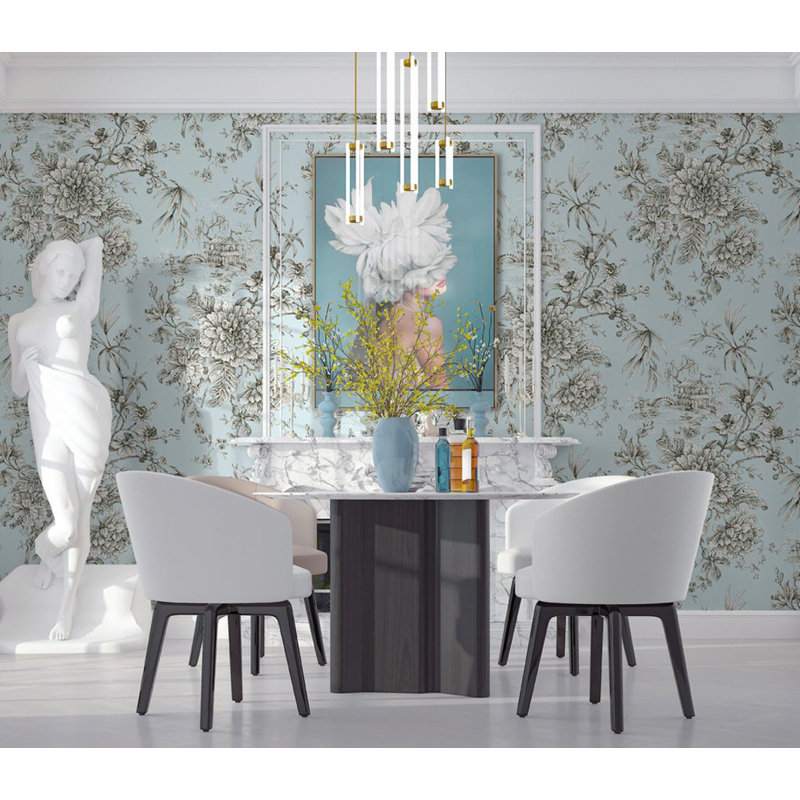 wallpaew Wildflower Mural White Floral Wallpaper | Wayfair
