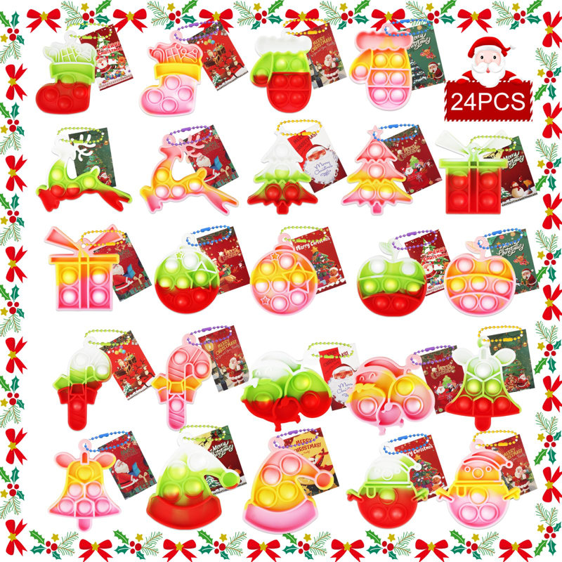 ZAALBA Mini Pop Fidget Toys with Christmas Cards. | Wayfair