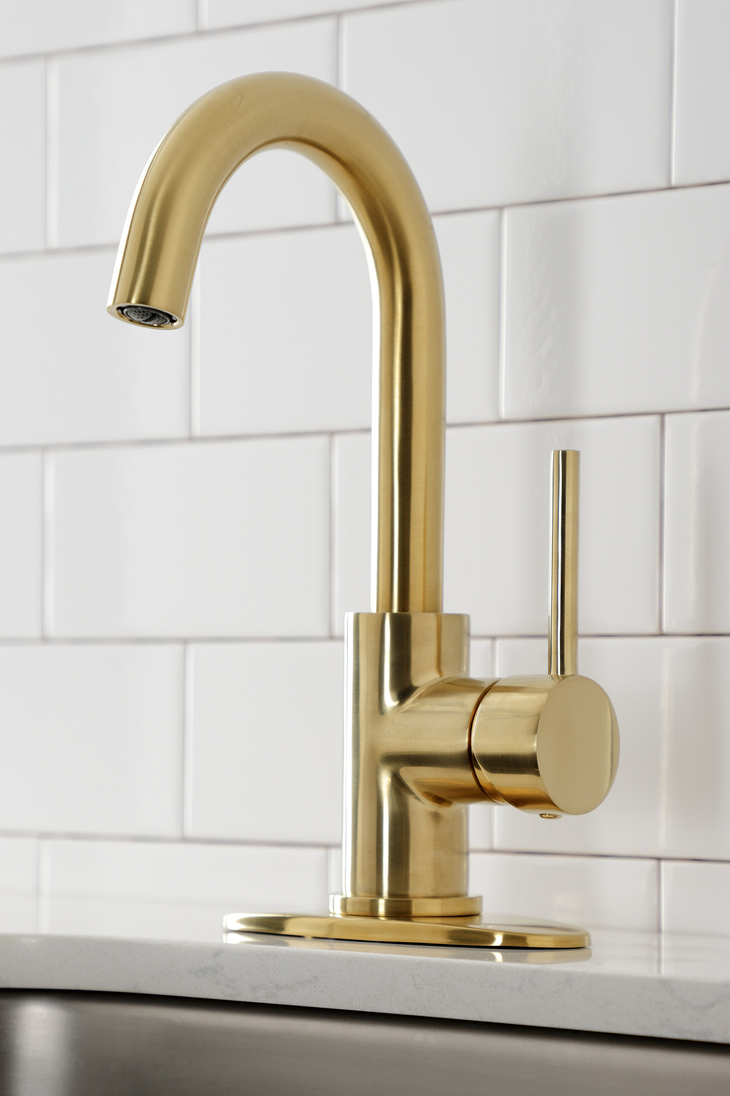 Kingston Brass Concord Single-Handle 1-Hole Deck Mount Bar Faucet ...
