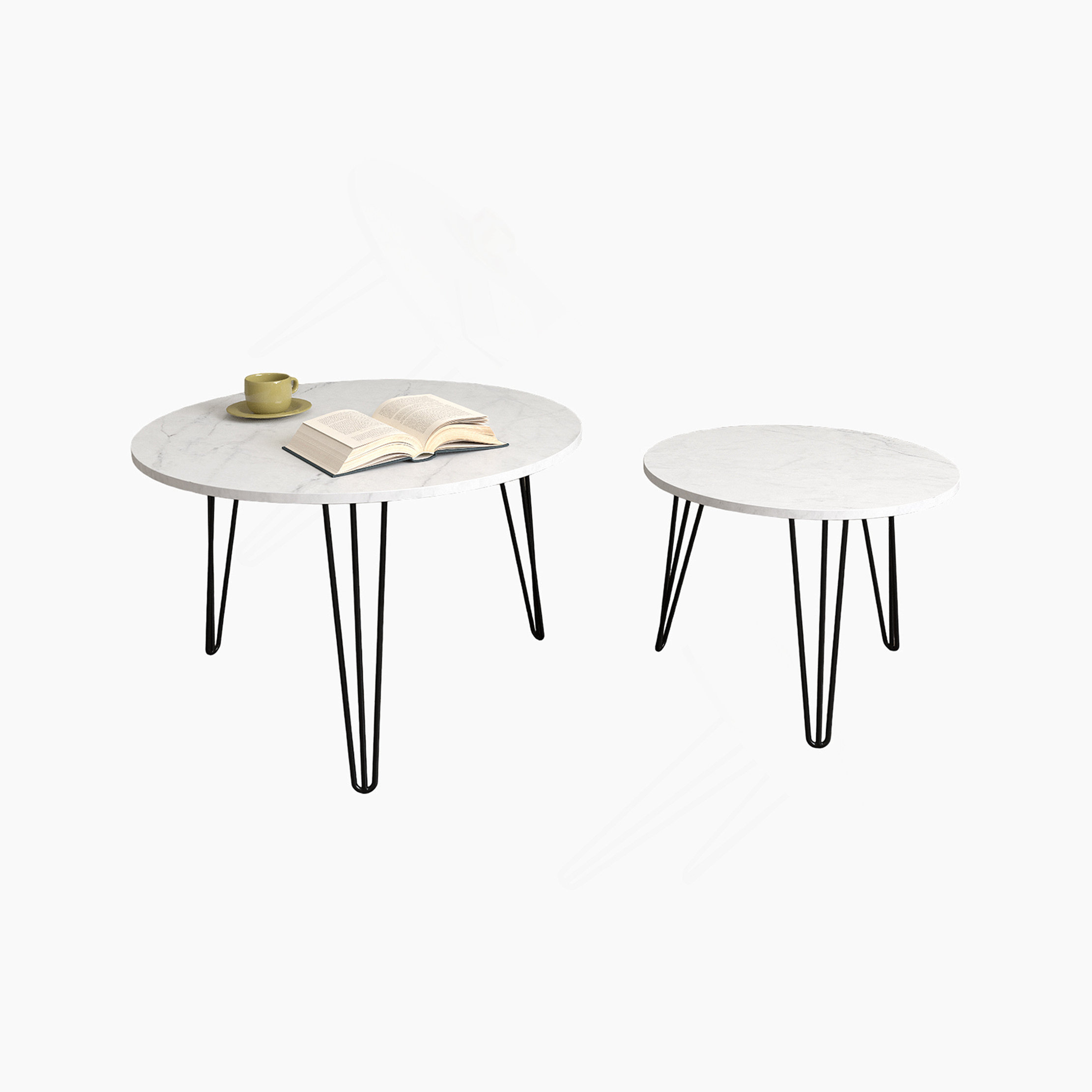 George Oliver 27.56'' Round Nesting Coffee Table Set of 2, Circular ...