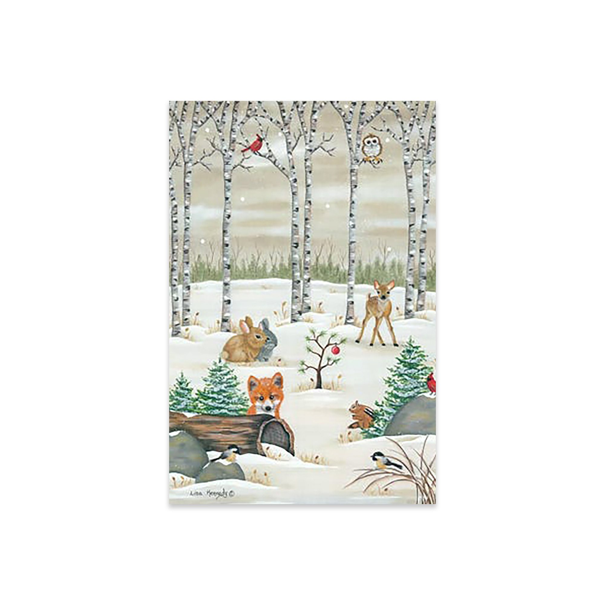 The Holiday Aisle® Woodland Critters Print On Acrylic Glass | Wayfair