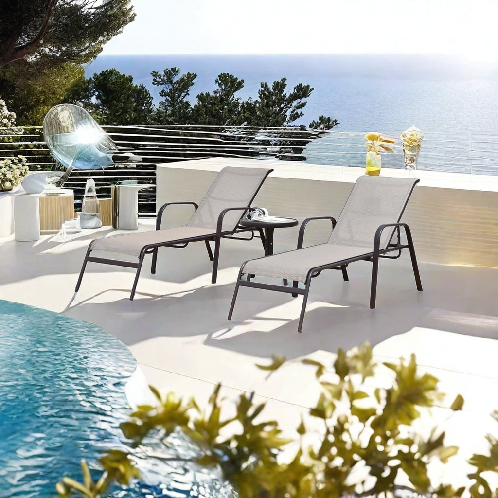 Elegant Home Furnishings.s Adjustable Aluminum Outdoor Chaise Lounge ...