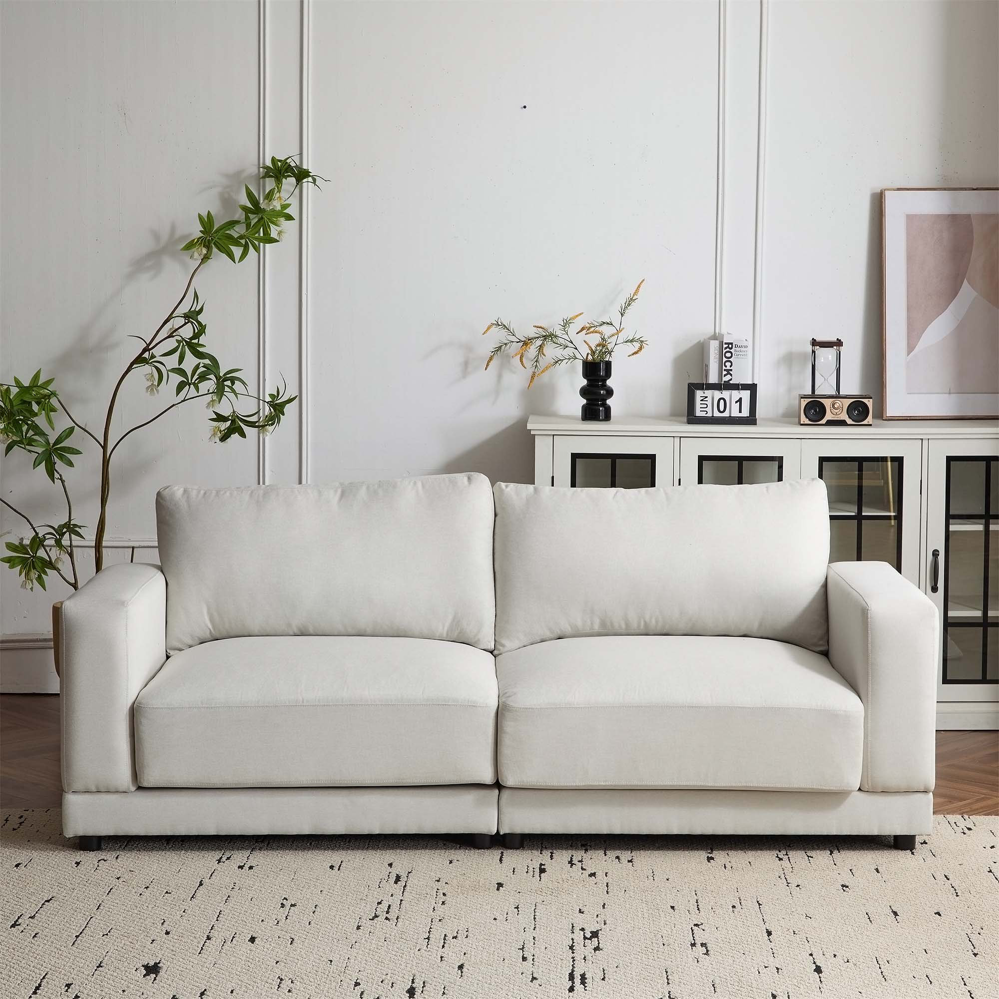Latitude Run® Comfortable Modern Sofa with Plush Cushions and Sturdy ...