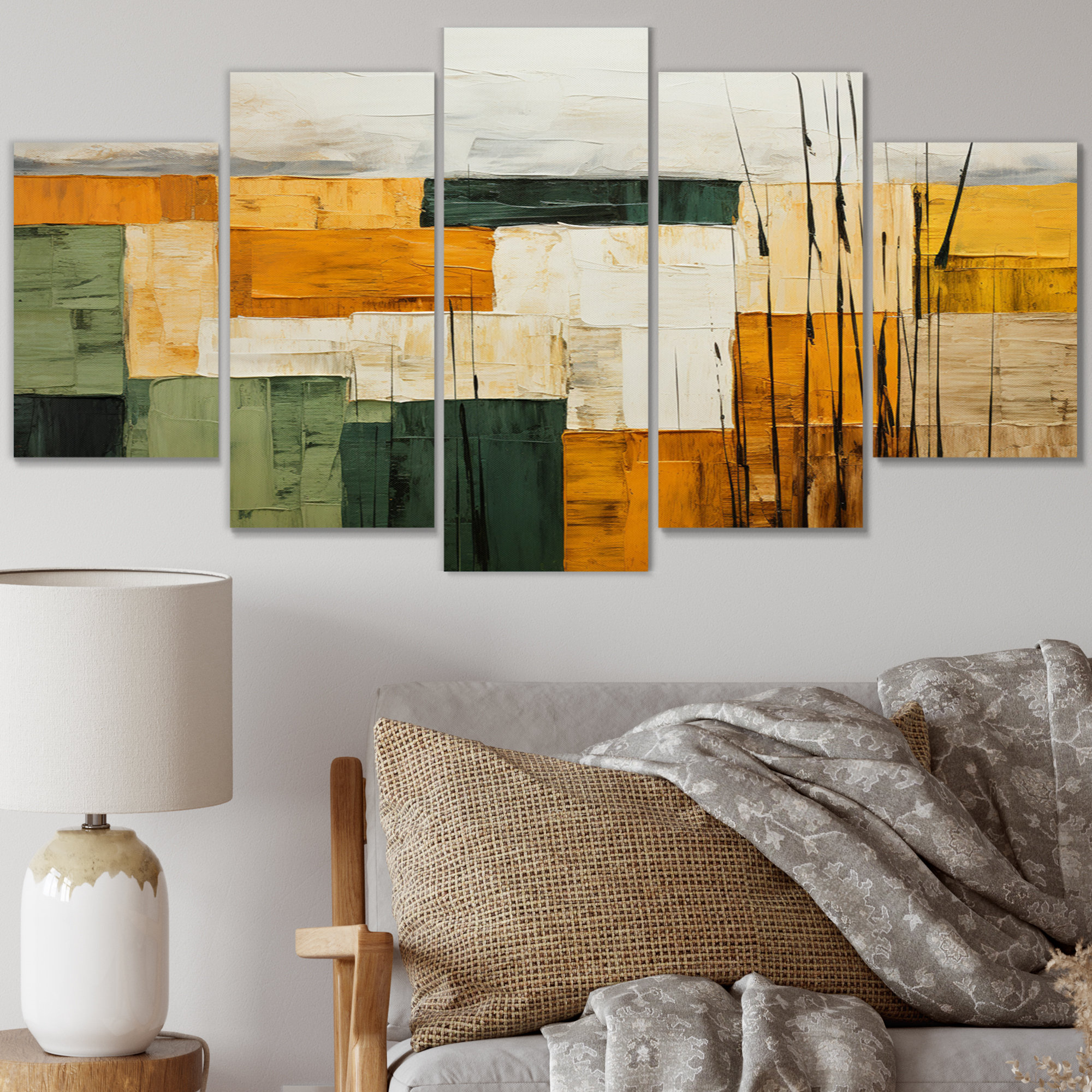 Design Art Cubism Geometric Plains I - Cubism Metal Art Print Set | Wayfair