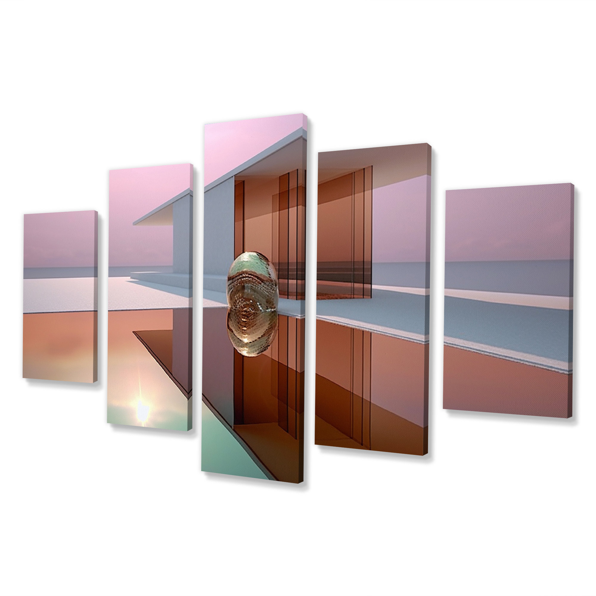 Ivy Bronx Futuristic Minimal Pink Architecture IV - Futuristic ...