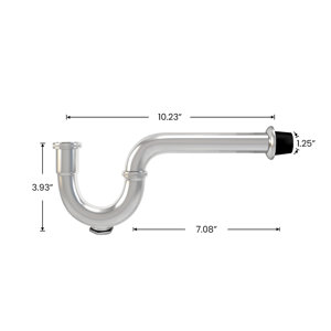 Ayna Decors Brass P Trap, 1 1/4 Bathroom Basin Waste Trap Drain Kit ...