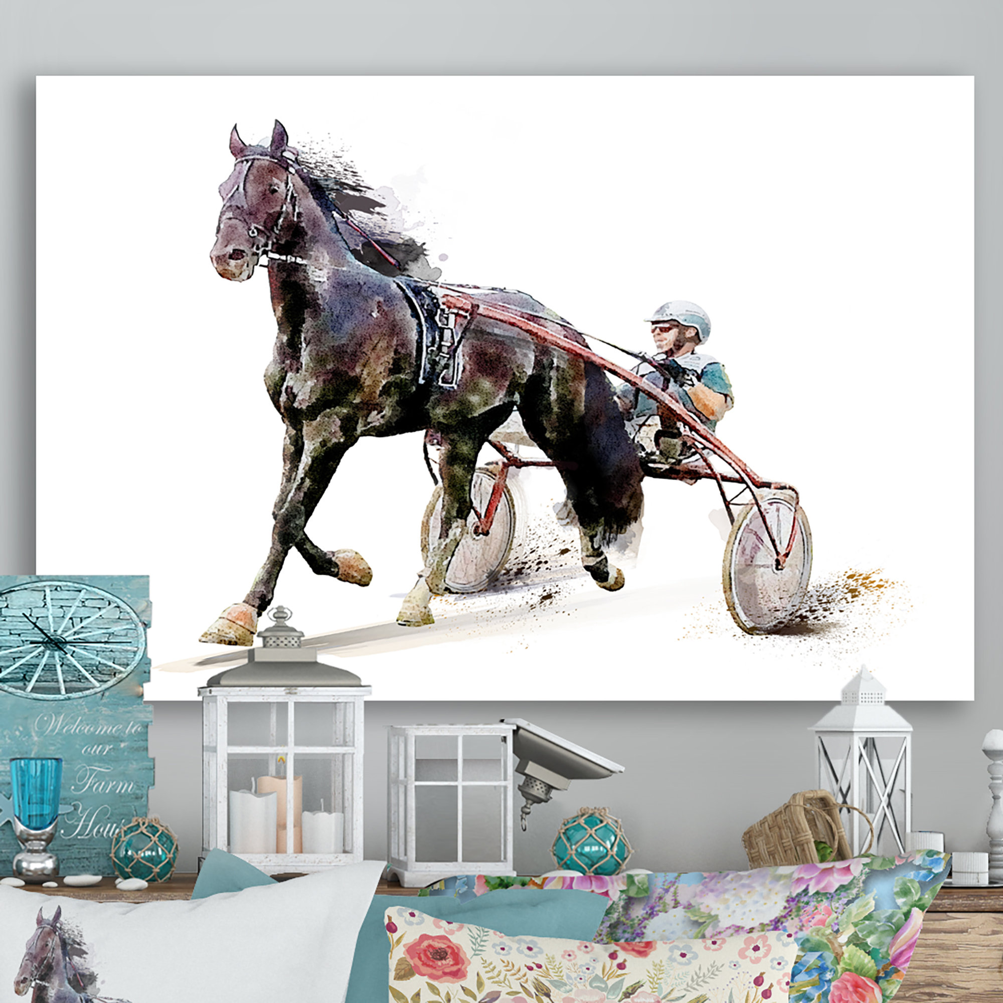 Winston Porter Horse Race Competition Derby Trotter III - Picture Frame ...