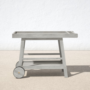AllModern Terrace Solid Wood Bar Cart & Reviews | Wayfair