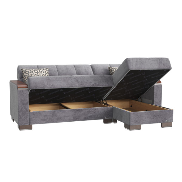 Ottomanson Legacy X Reversible L-Shaped Sleeper Sofa & Chaise Sectional ...