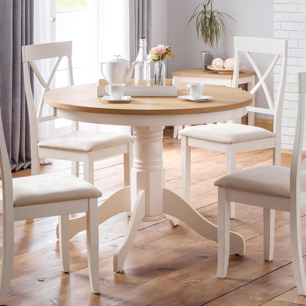 Three Posts Conklin Round Solid Wood Base Dining Table & Reviews ...