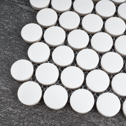 Supreme Tile Porcetile Dot 0.8" x 0.8" Porcelain Mosaic Wall & Floor ...