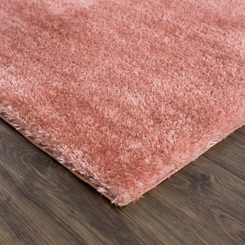 Mercer41 Gehlbach Performance Pink Plush Pile Area Rug | Wayfair