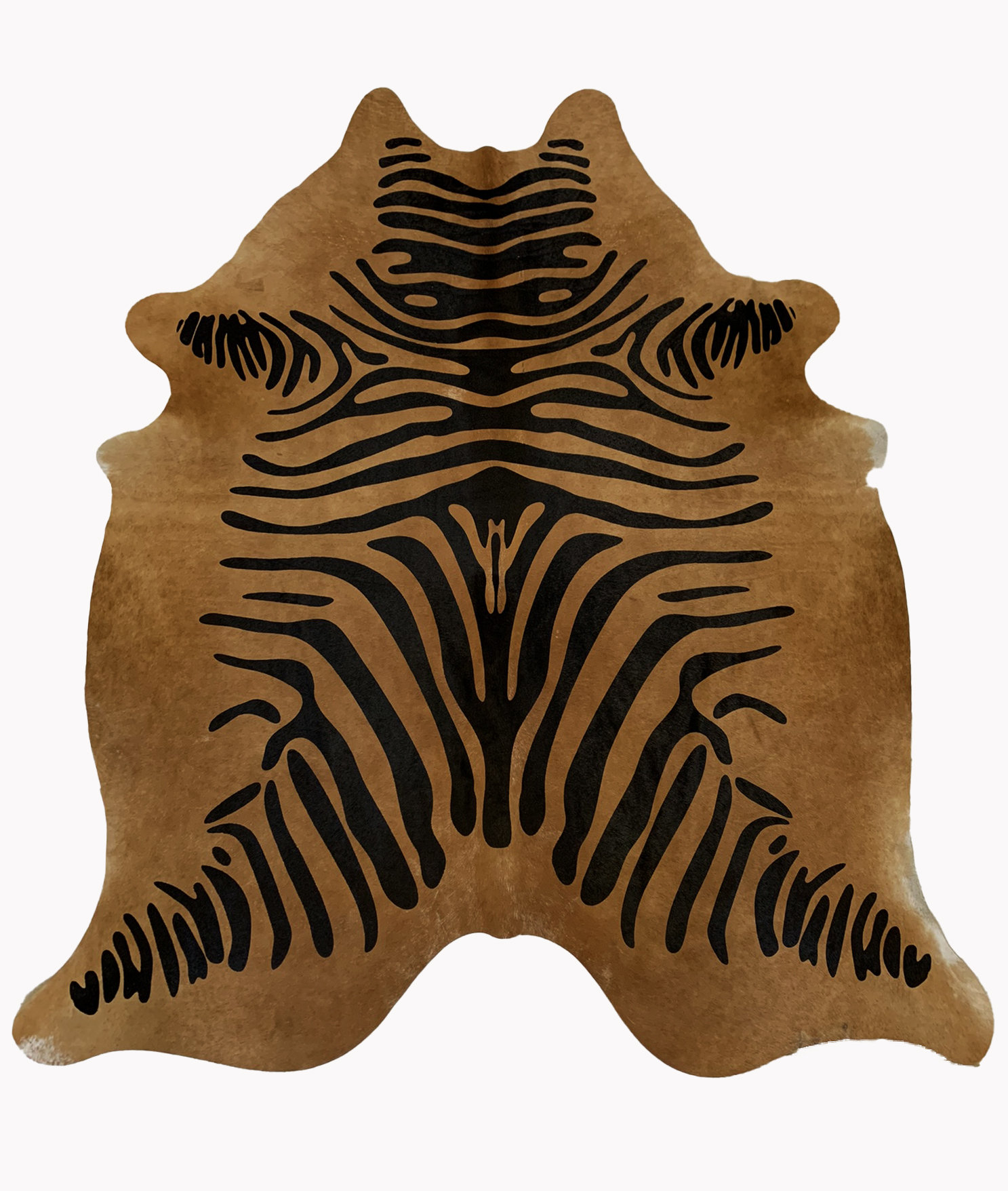 Dakota Fields Haskin Real Cow Hide With Zebra Print Beige Camel With ...