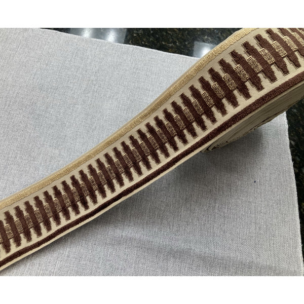 Rose Lace And Braid Woven Embroidery Velvet Fabric Tape 3.5" Width Trim ...