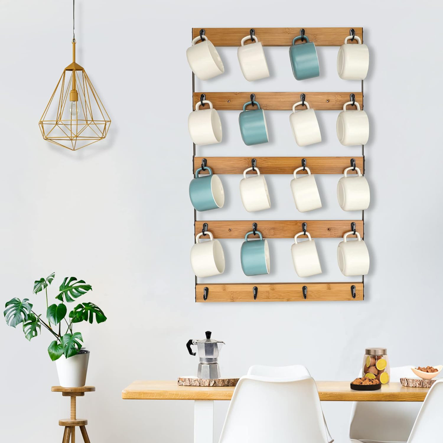 17 Stories Coffee Mug Rack,Rustic Coffee Mug Holder Wall Mount,Cup ...