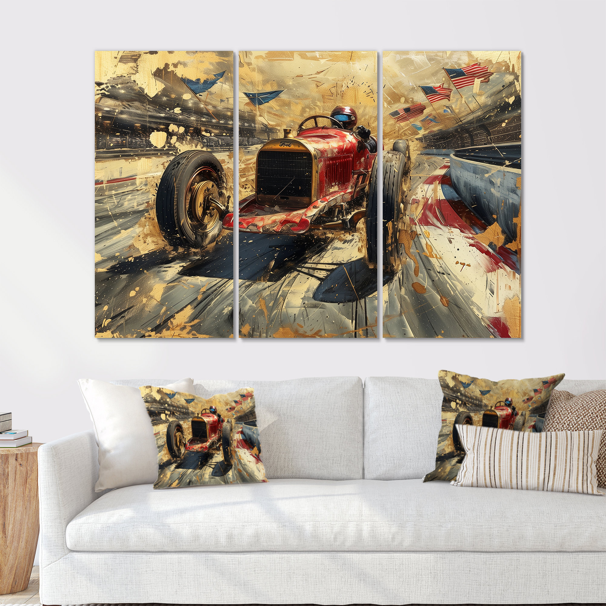 Trent Austin Design® Vintage Race Track Of Classic Car I - Race Tracks ...