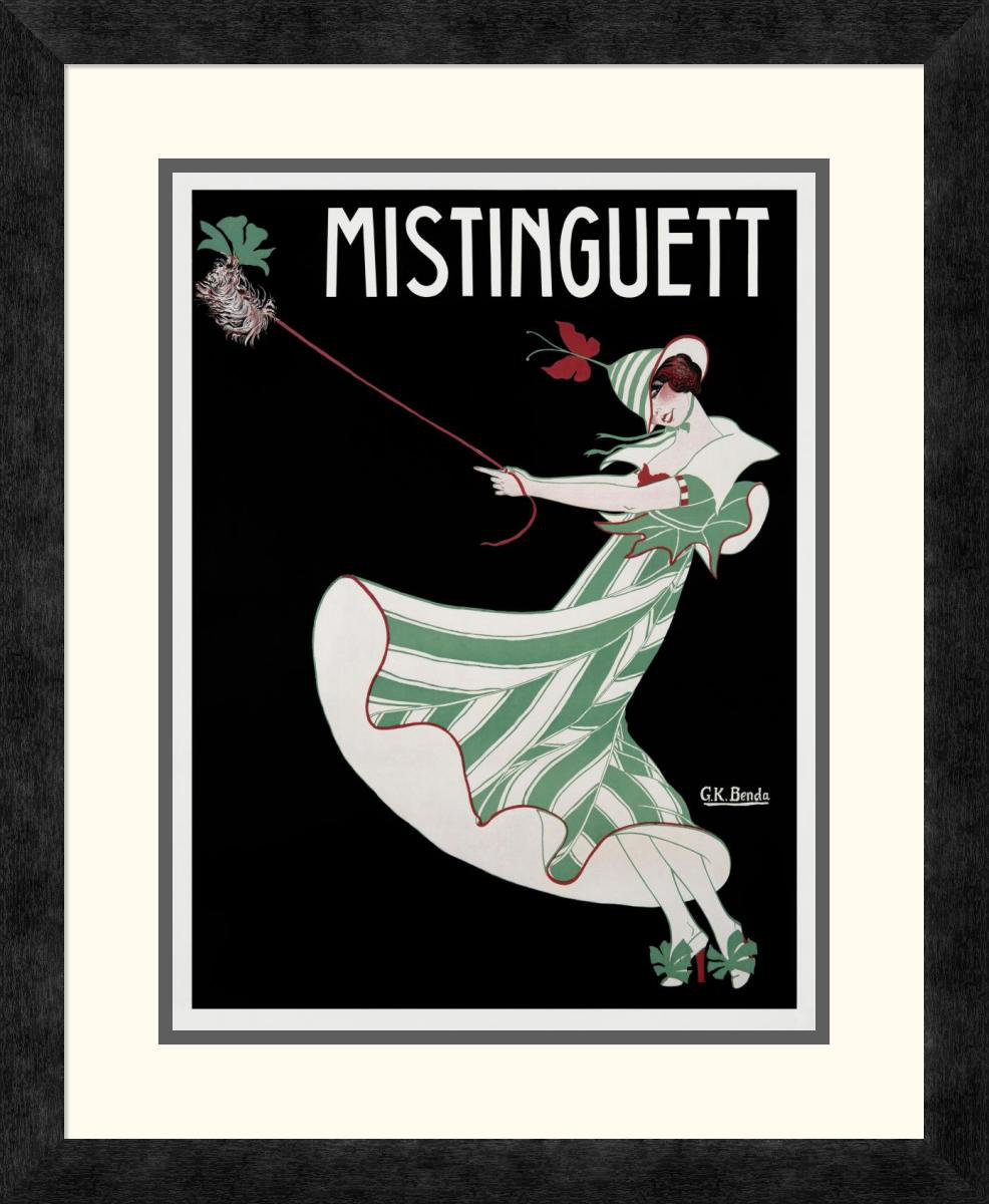 Global Gallery 'Mistinguett' by G.K. Benda Framed Vintage Advertisement ...