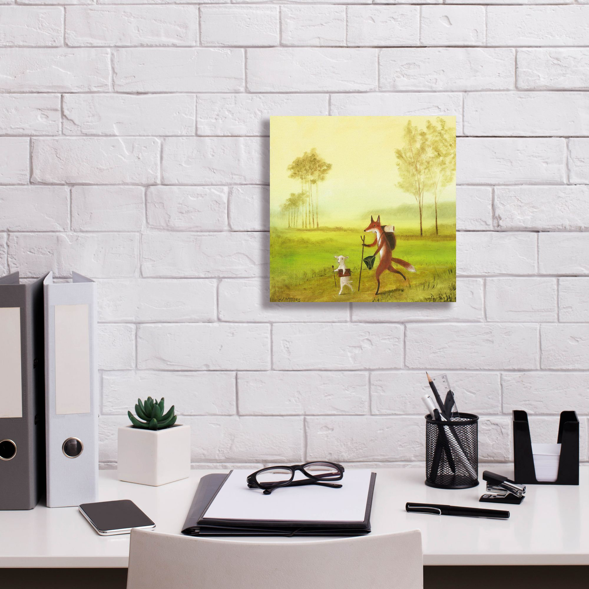 Trinx Arguster Master Lamb And His Painting Master On Canvas by DD ...