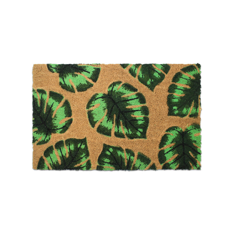 Bay Isle Home Deepa Stencilled Palm Leaf Doormat | Wayfair.co.uk