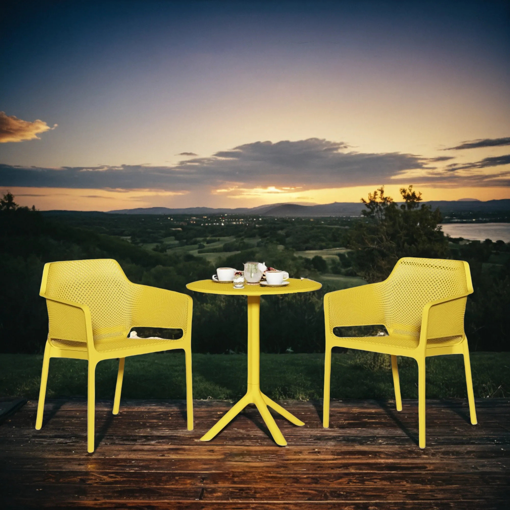 Latitude Run® Maarya 2 - Person All Weather 23.6'' L Outdoor Bistro Set ...