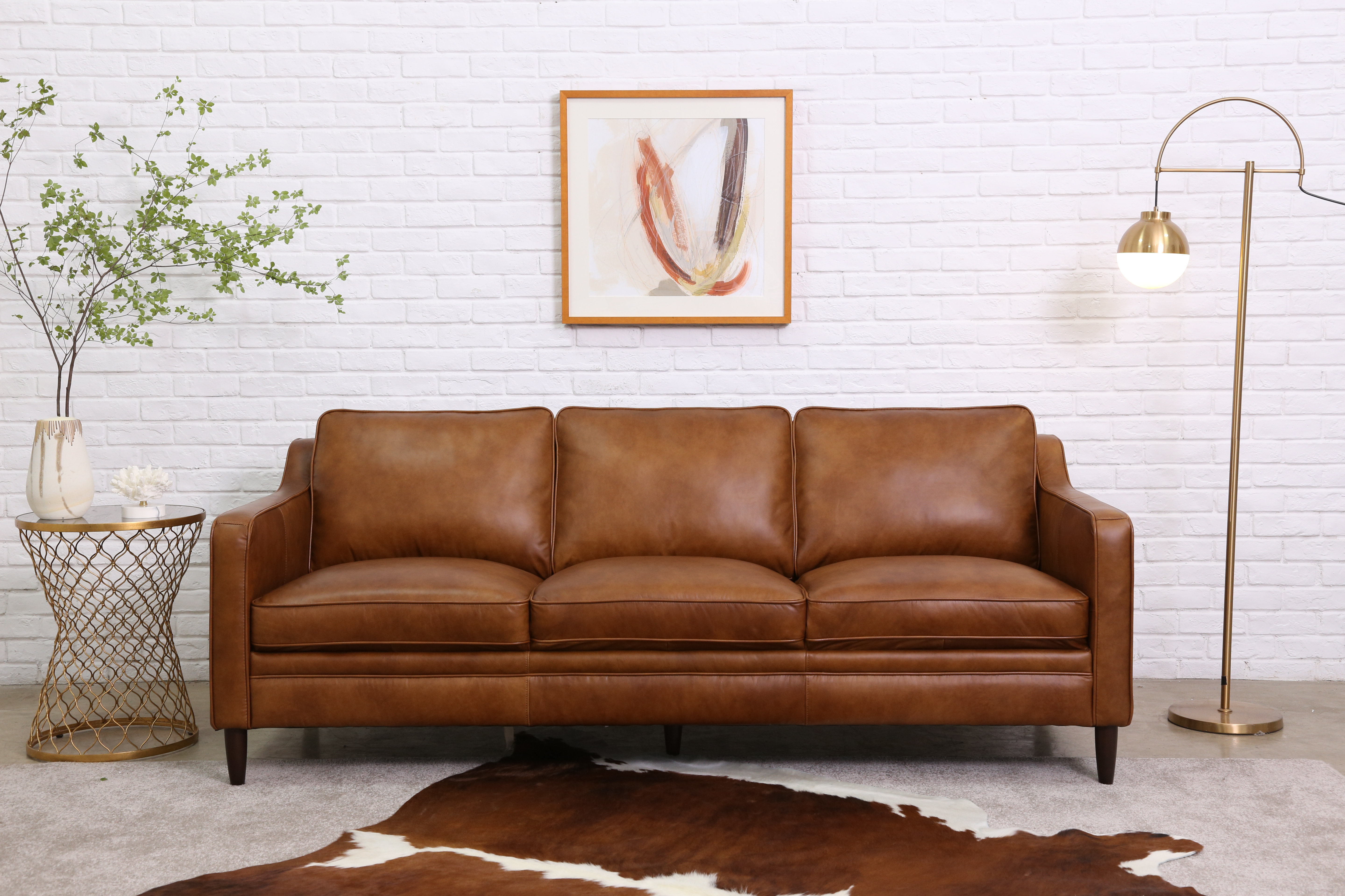 Sand & Stable™ Ashtabula Genuine Leather Square Arm Sofa & Reviews ...