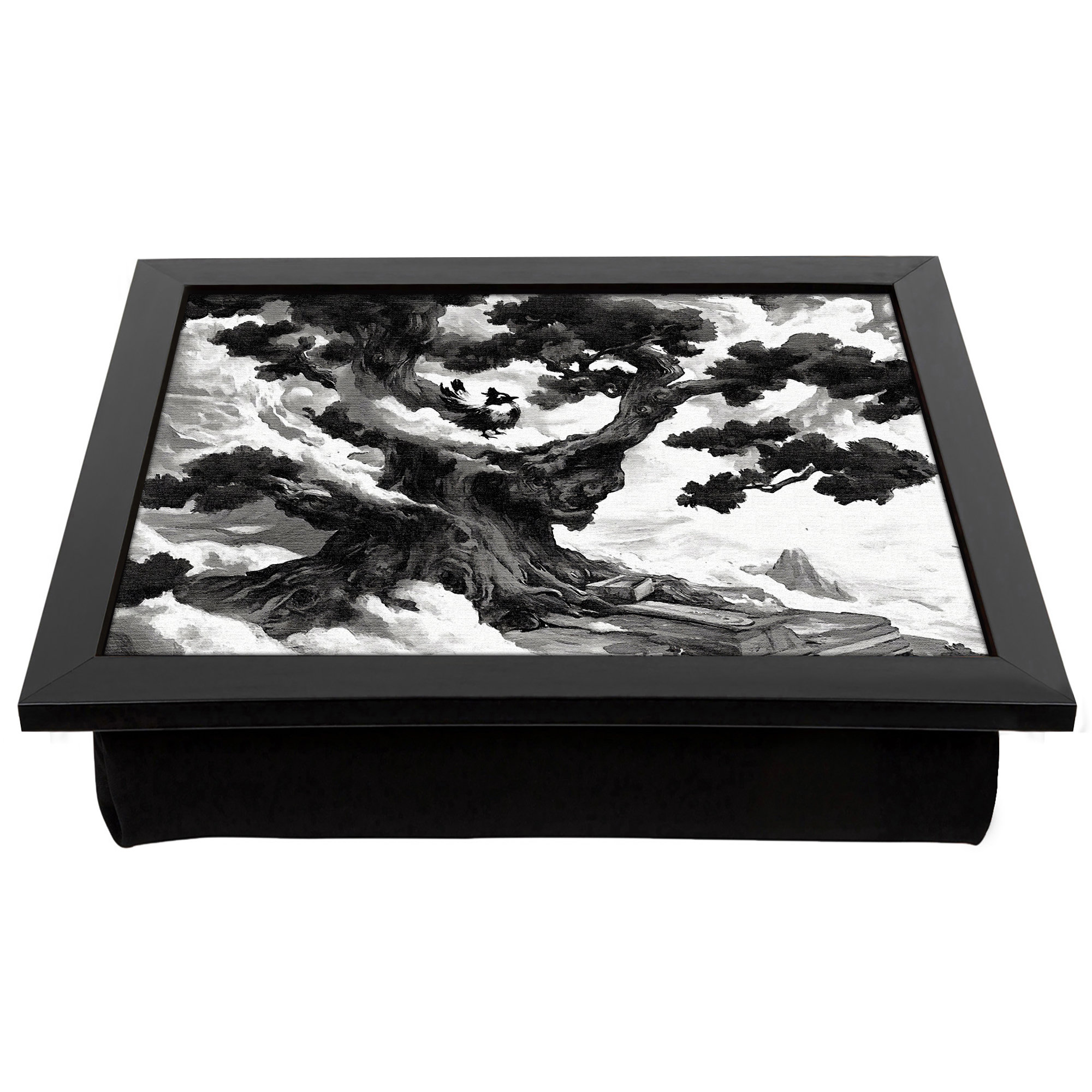 17 Stories Ink Wash Bird Painting Vol.2 Lap Tray with Cushion | Wayfair ...