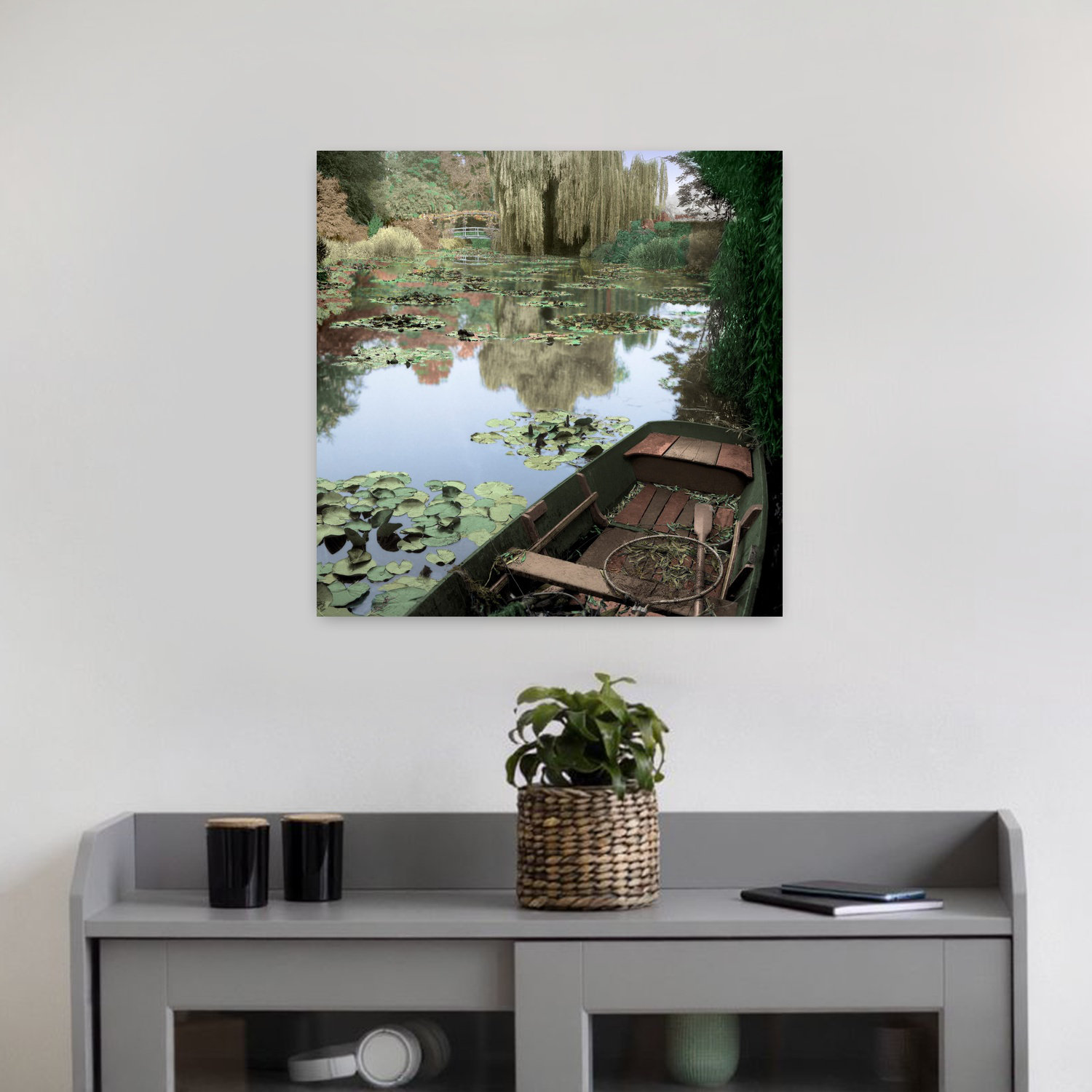 Red Barrel Studio® Giverny Boat 1 Abstract Architecture Landscape Art ...