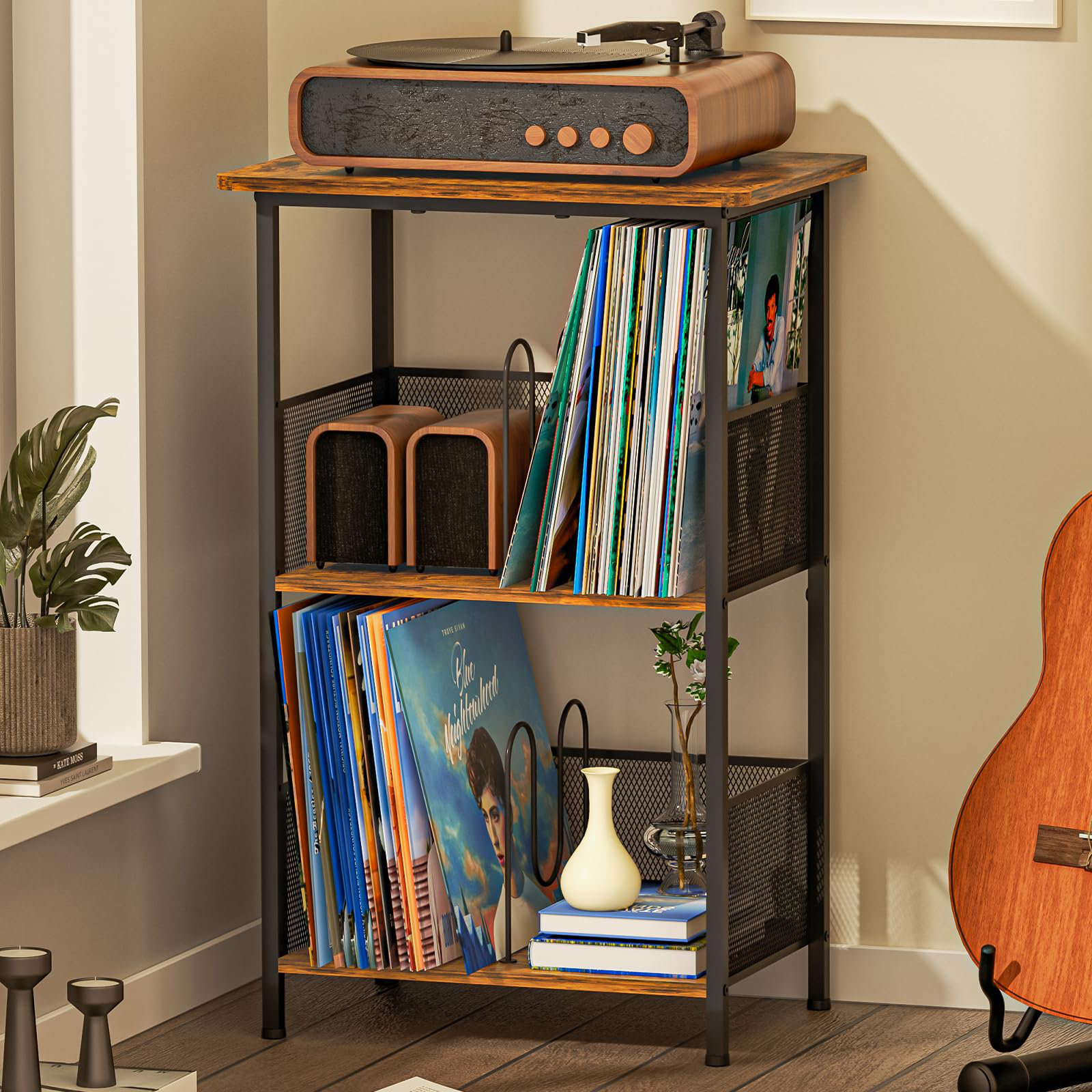 17 Stories Vinyl Record Storage Table | Wayfair