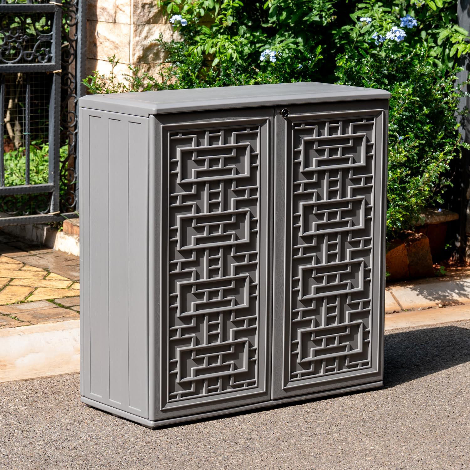 Red Barrel Studio® Resin Storage Cabinet With Doors And 1 Shelf, Indoor ...
