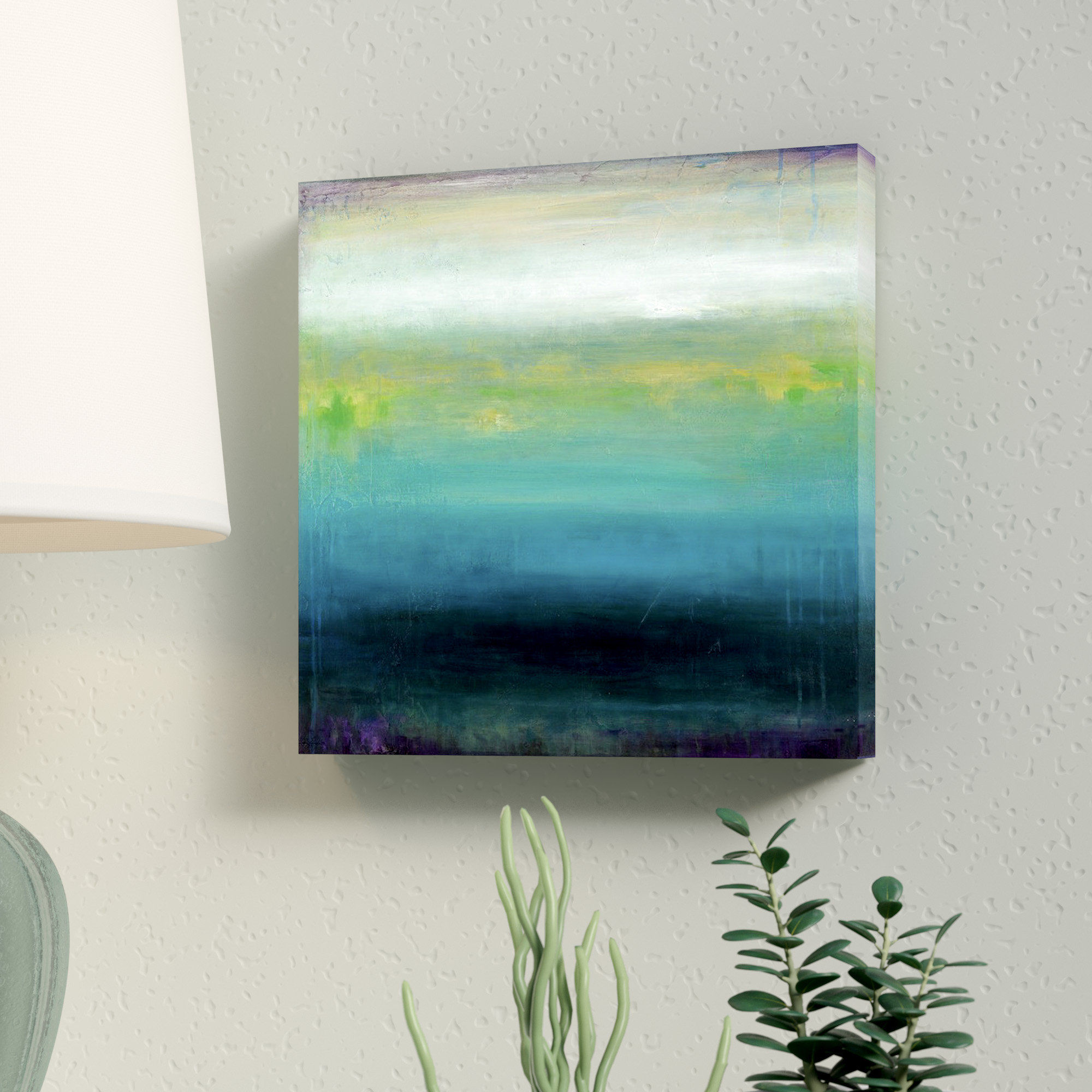 East Urban Home 'Purple Rain' Painting Print on Wrapped Canvas | Wayfair