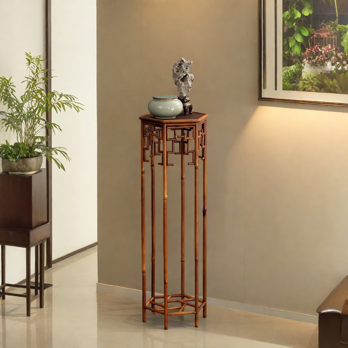 dujinlong home Handcrafted Bamboo Table with Raised Edges | Wayfair