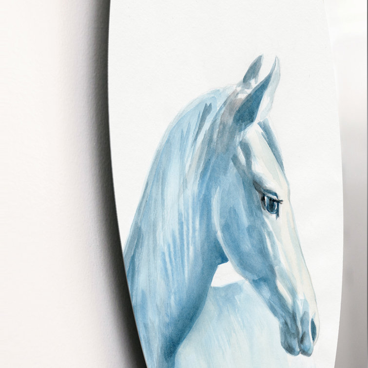 DesignArt Portrait Of A Light Blue Horse On Metal Painting - Wayfair Canada