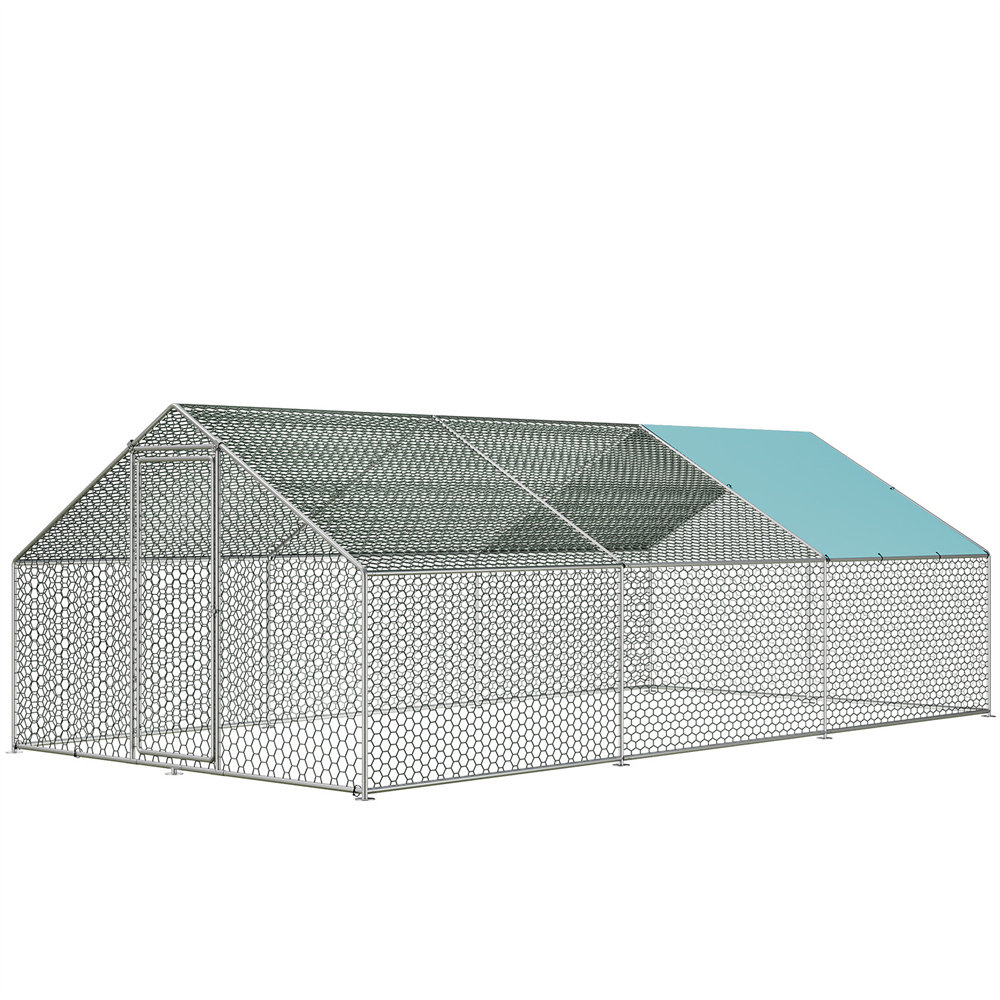 Tucker Murphy Pet™ Large Metal Chicken Coop Walk-In Poultry Cage Heavy ...